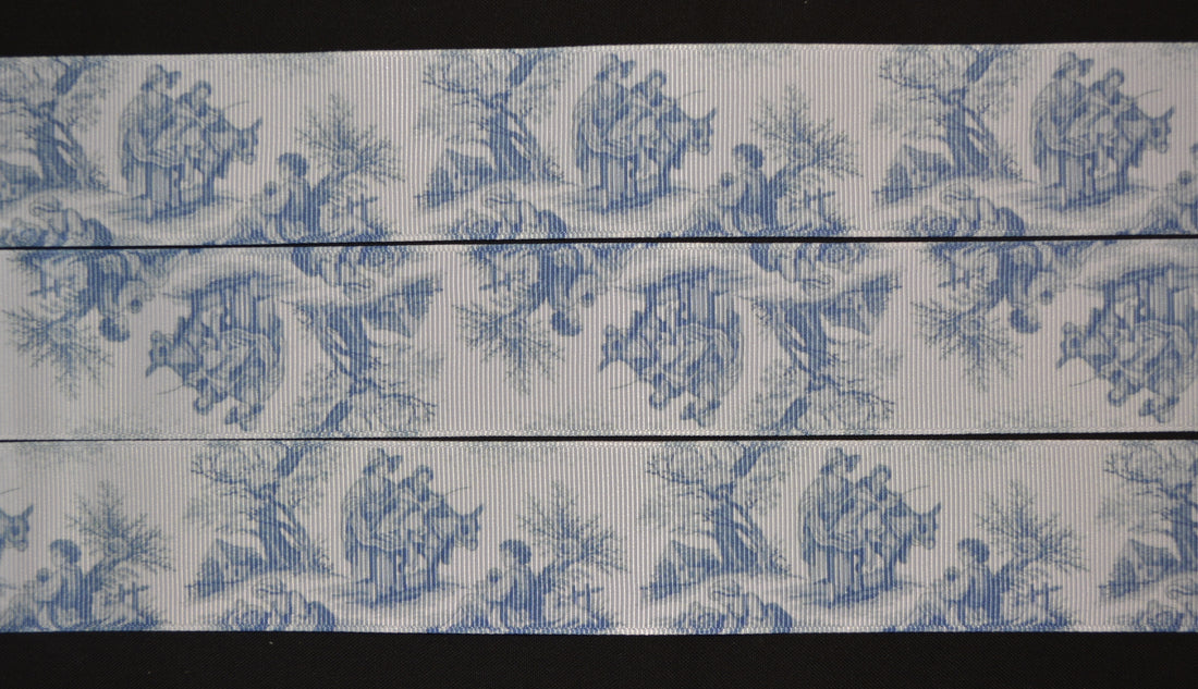 Toile Ribbon - 1 1/2 inch Printed Grosgrain Ribbon – Flippin Ribbon Crafts
