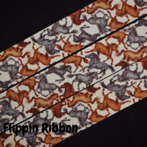 Horse Ribbon - 1 3/8 inch Cotton Ribbon – Flippin Ribbon Crafts
