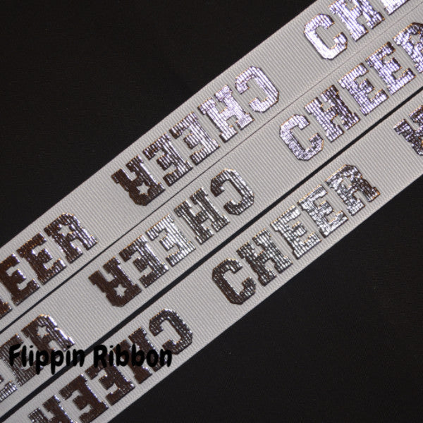 Cheer Ribbon - 7/8 inch Printed Grosgrain Ribbon – Flippin Ribbon Crafts